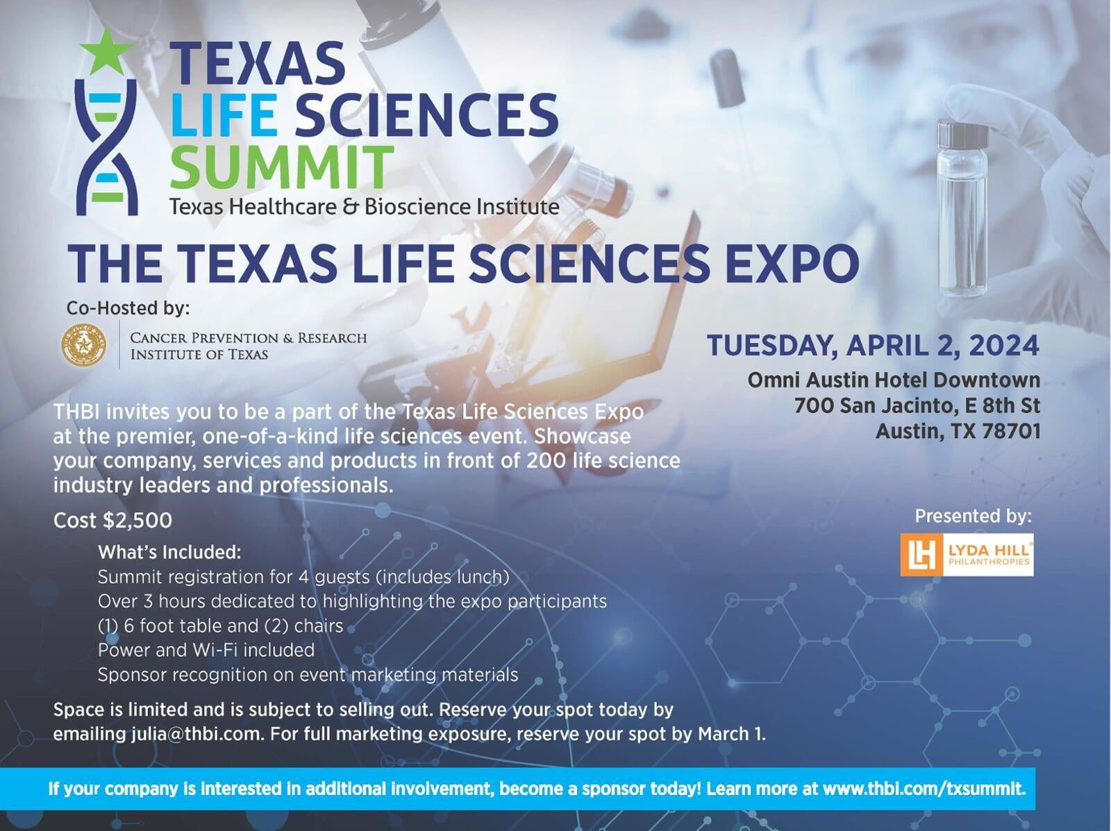 2024 Texas Life Science Summit | Texas Healthcare & Bioscience Institute